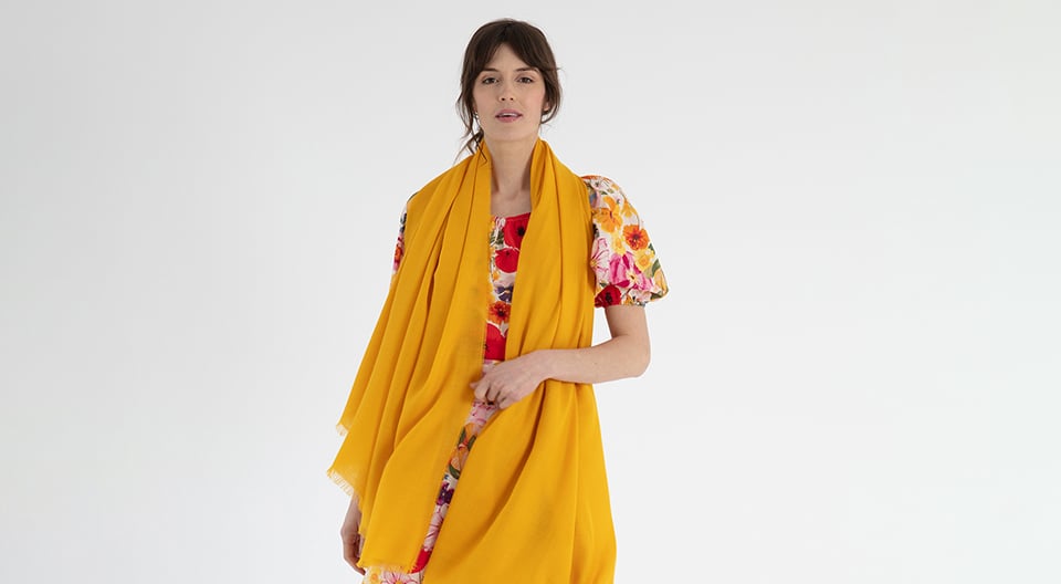 Yellow Cashmere Wraps & Shawls | The Travelwrap Company