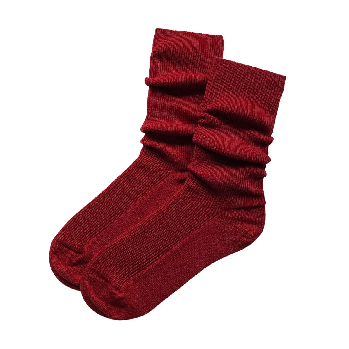 Women's Red Cashmere Lounge Socks