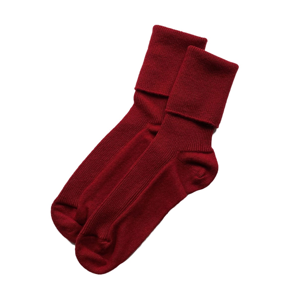 Women's Red Cashmere Lounge Socks