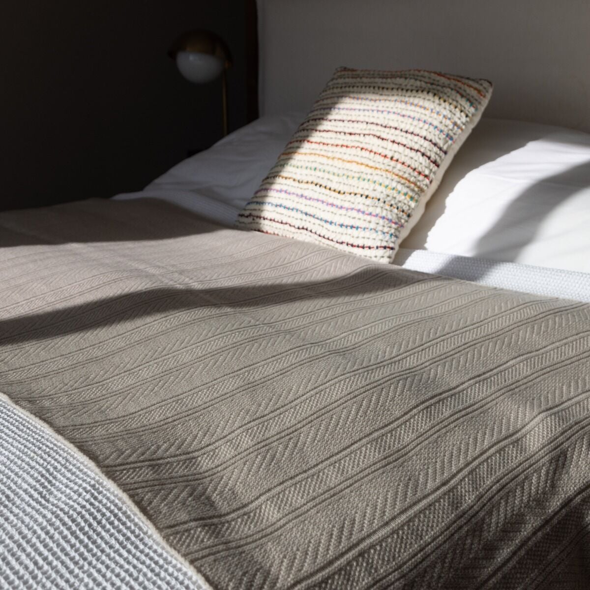 Moorland Oatmeal Cashmere Blanket | The Travelwrap Company