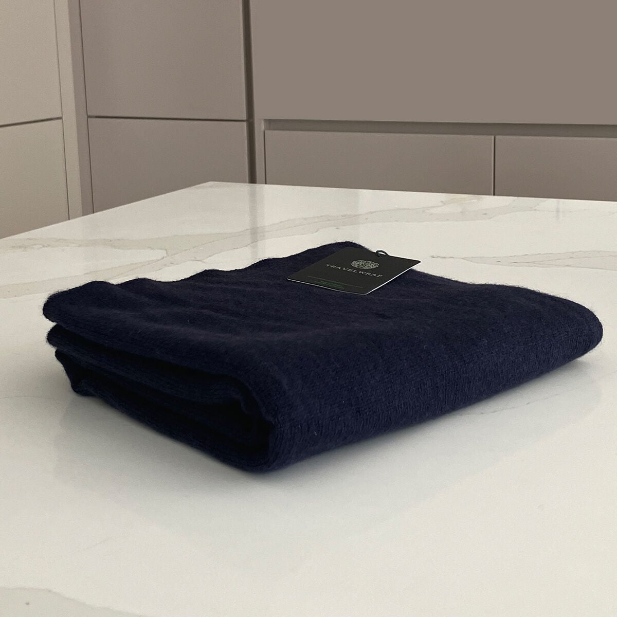 Mini navy blue Cashmere Scarf | The Travelwrap Company
